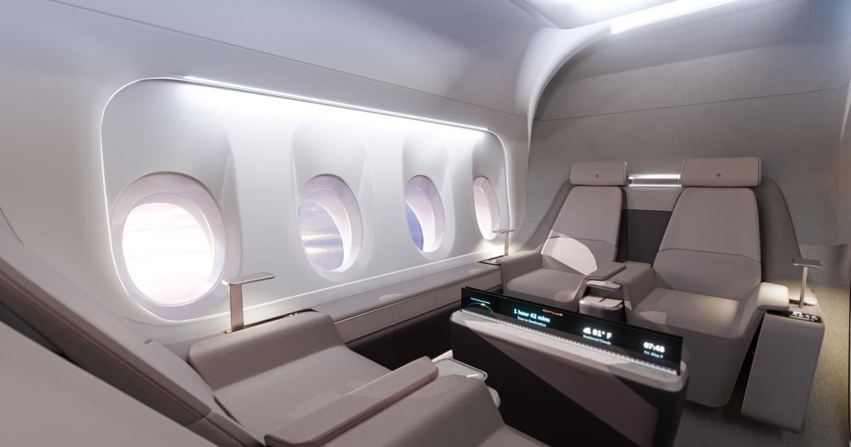 Natilus Unveils Interior Design for Horizon Blended-wing-body Airliner | Aviation International News